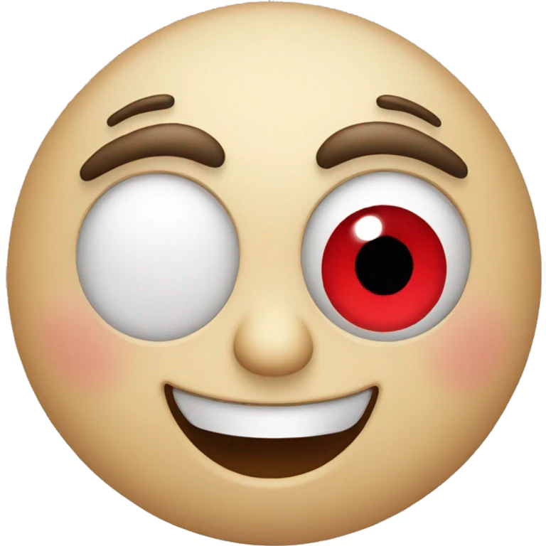 Smiling emoji with red eyes emoji | AI Emoji Generator