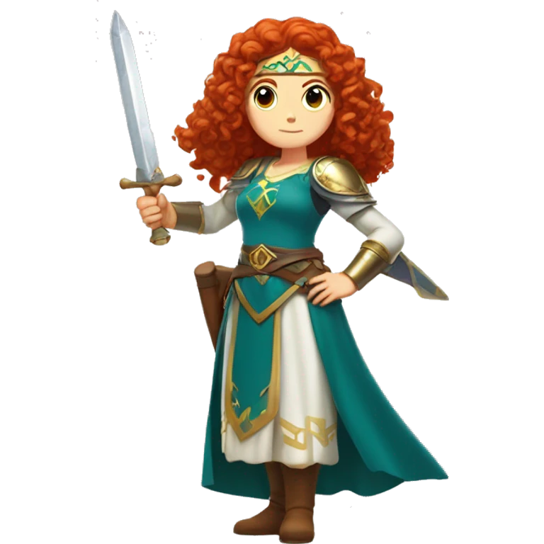 a white girl with long red curly hair and freckles, cosplaying Princess ...