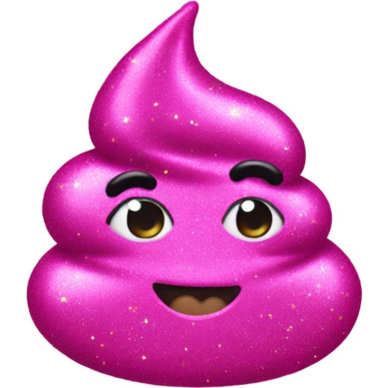 pink glittery poop emoji | AI Emoji Generator