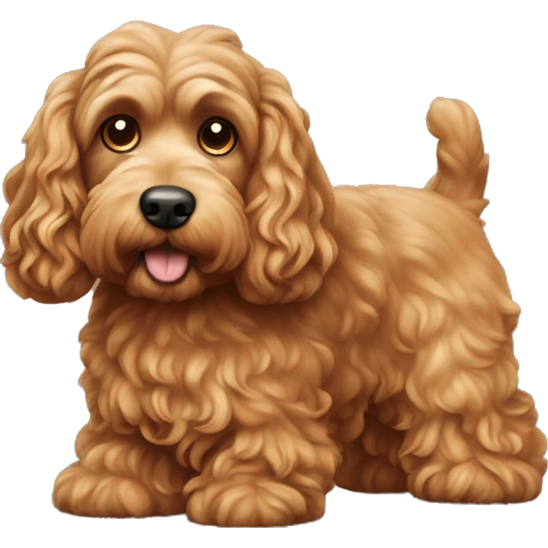 Caramel cockapoo dog emoji | AI Emoji Generator