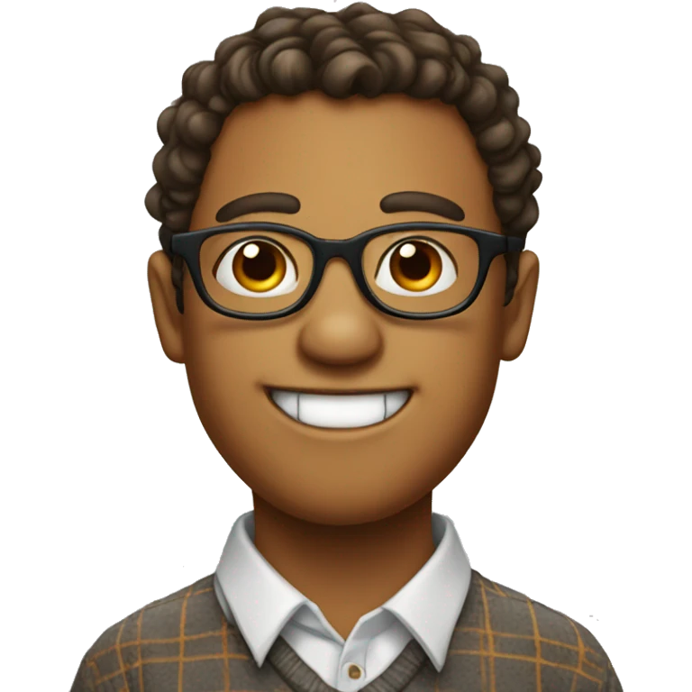 nerd with two front teeth, glasses and freckles emoji | AI Emoji Generator