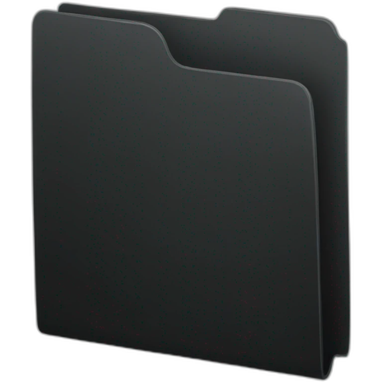 simple black folder icon emoji | AI Emoji Generator
