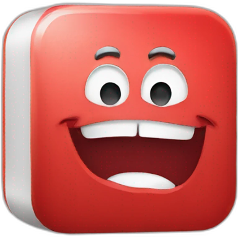 red square button with text "bon" emoji | AI Emoji Generator