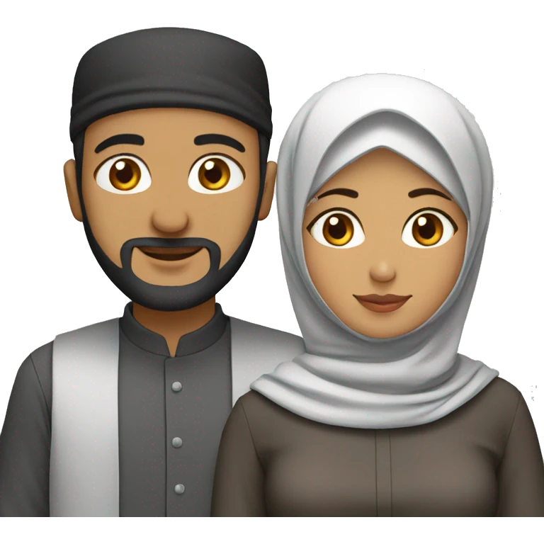 Muslim hijab couple emoji | AI Emoji Generator