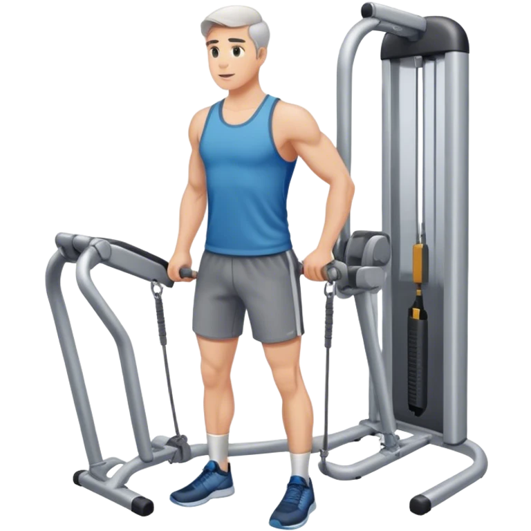 standing man hip abduction cable machine exercise emoji | AI Emoji ...