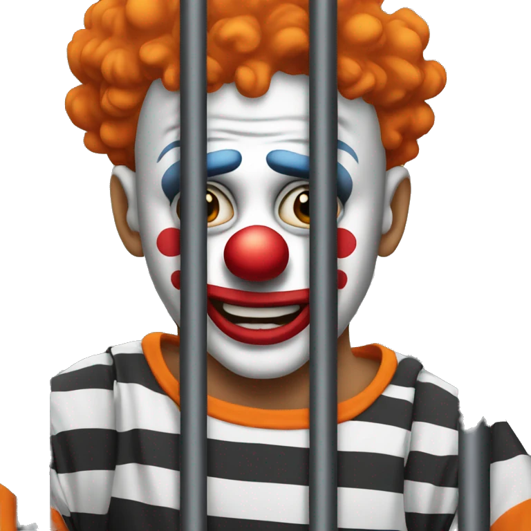 Clown in jail emoji | AI Emoji Generator
