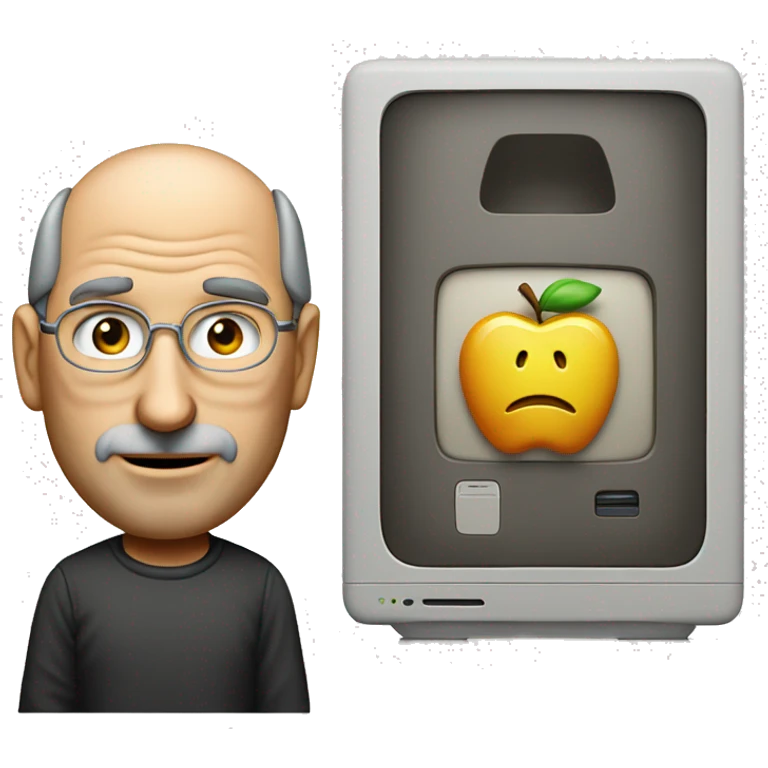 Steve Jobs with Macintosh emoji | AI Emoji Generator