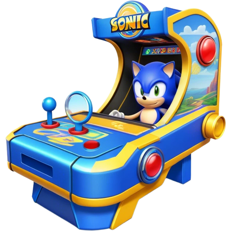 An icon representing an arcade game interface, inspired by Sonic. The ...