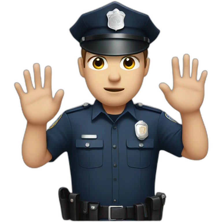 Police man stop hand emoji | AI Emoji Generator