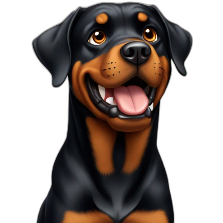 Goofy rottweiler emoji | AI Emoji Generator