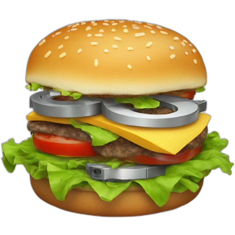 hamburger made of computer parts emoji | AI Emoji Generator