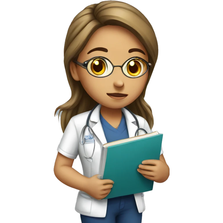 girl studying anatomy emoji | AI Emoji Generator
