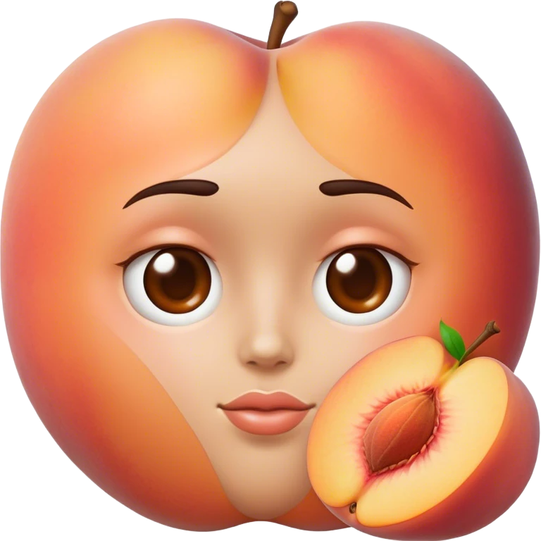 Half peach half butt appropriate emoji | AI Emoji Generator