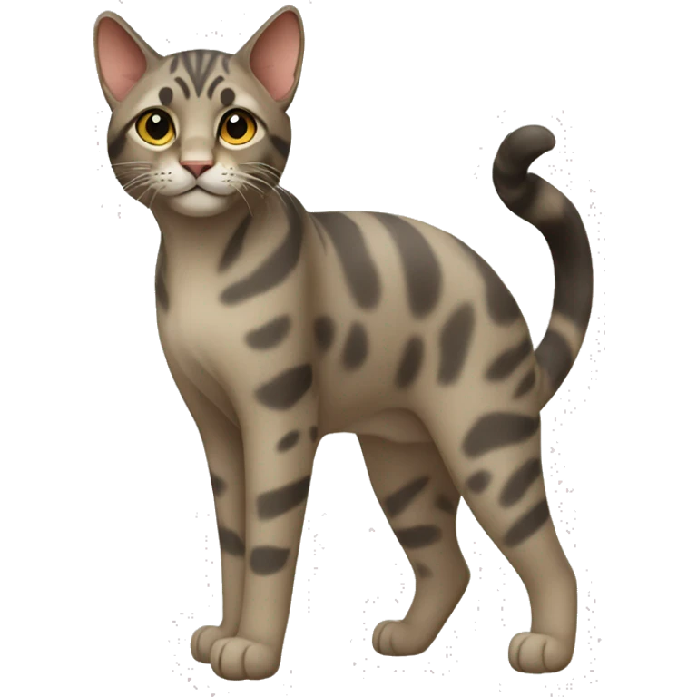 Serengeti Cat Full Body emoji | AI Emoji Generator