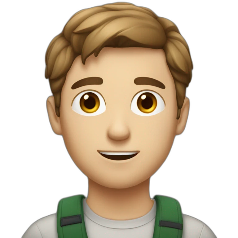 a white male student with very short brown hair is disturbed emoji | AI ...