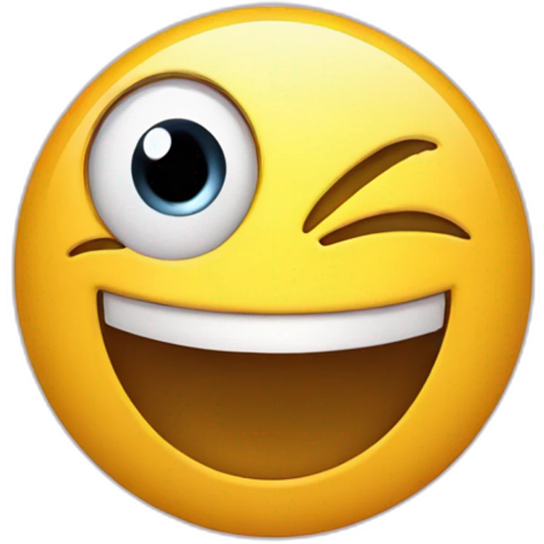 Normal emoji with big big smile with eye that look att us from below ...