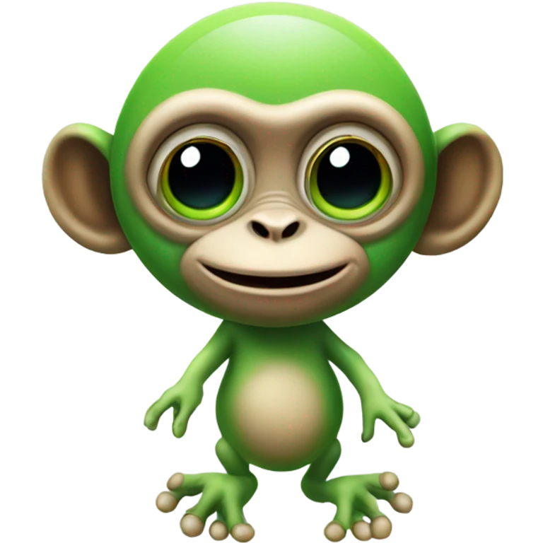 Monkey with alien emoji | AI Emoji Generator