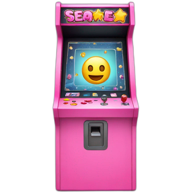 Pink Arcade machine emoji | AI Emoji Generator