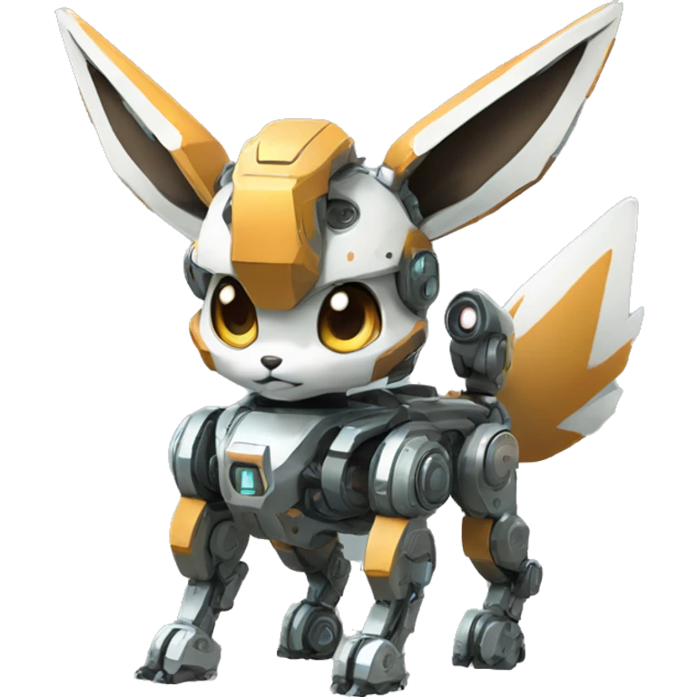 Futuristic mechanical Eevee-mecha full body emoji | AI Emoji Generator