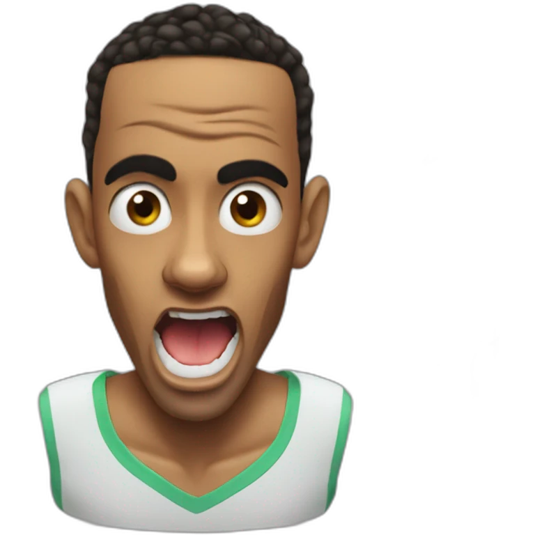 Lewis hamilton scared to death with wide opened mouth big eyes emoji ...