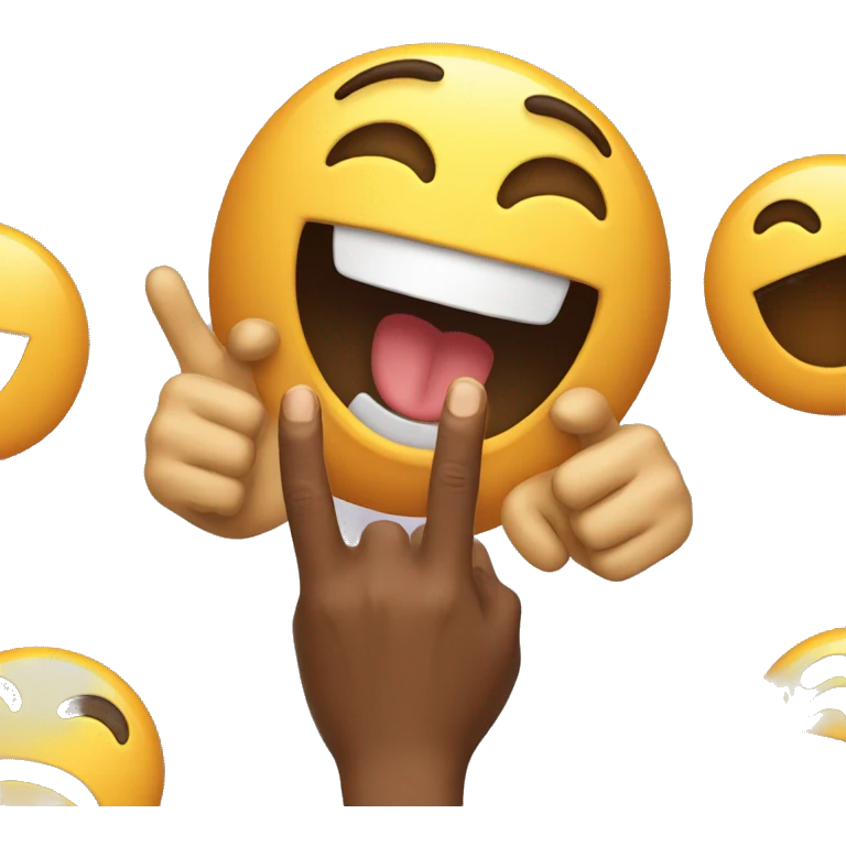 Laughing emoji with yolo hands emoji | AI Emoji Generator