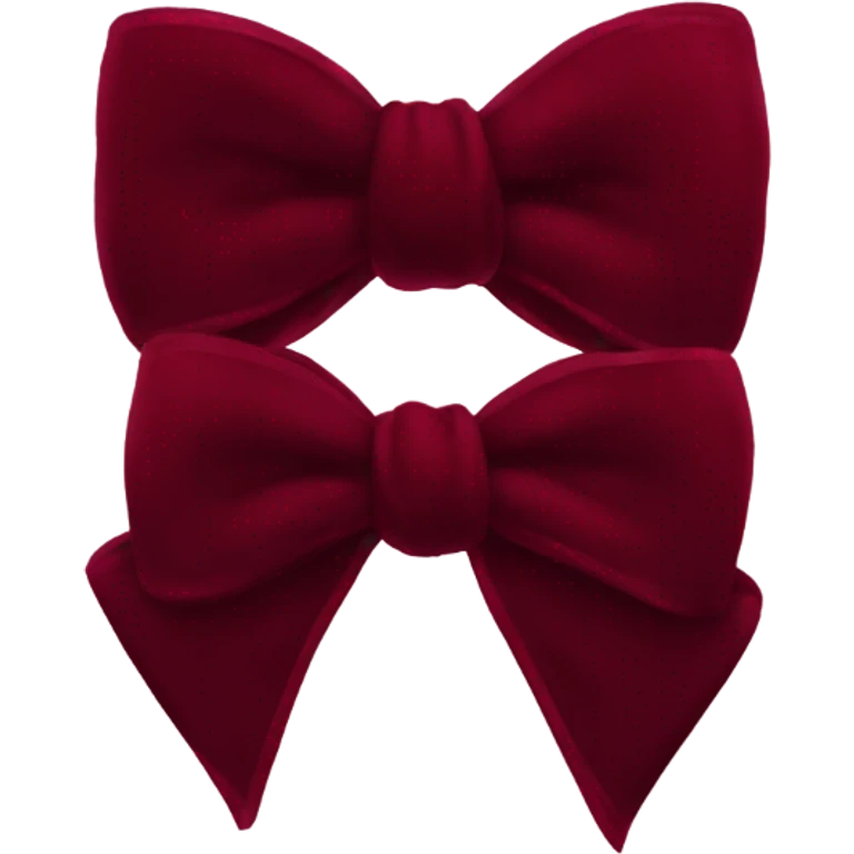 Dark red velvet aesthetic bow emoji | AI Emoji Generator