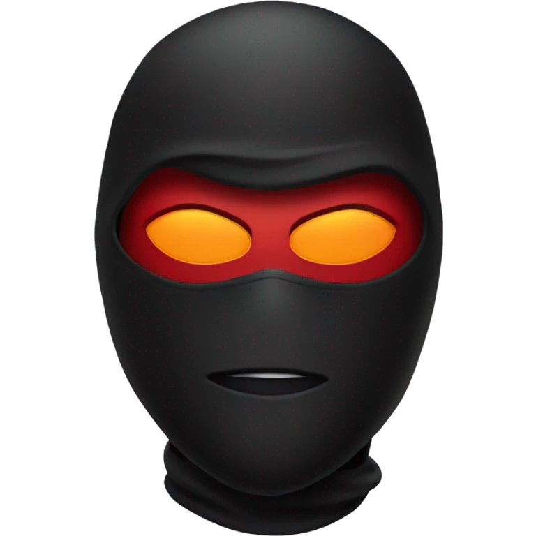 skimask superhero, all black, with glowing red eyes emoji | AI Emoji ...