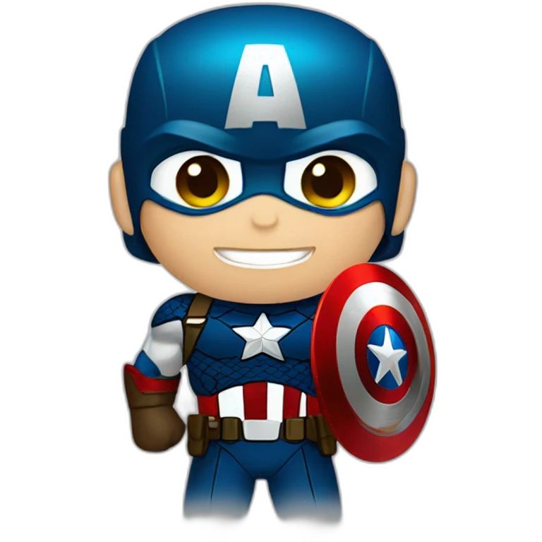 Captain America with shield emoji | AI Emoji Generator