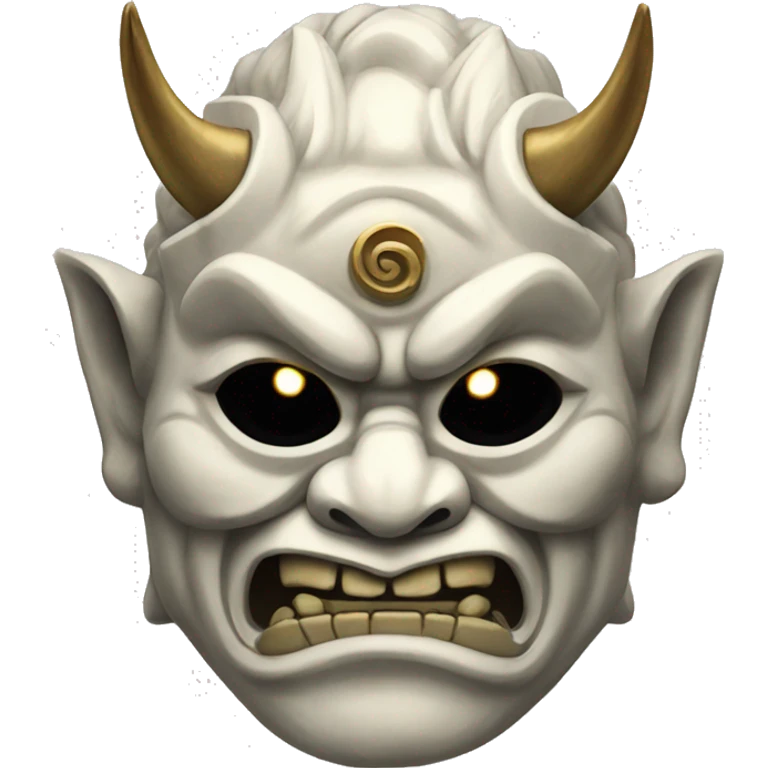 marble japanese oni mask emoji | AI Emoji Generator