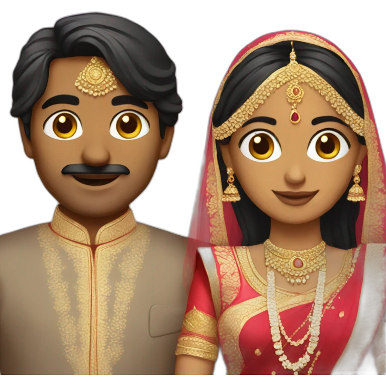 indian couple wedding emoji | AI Emoji Generator