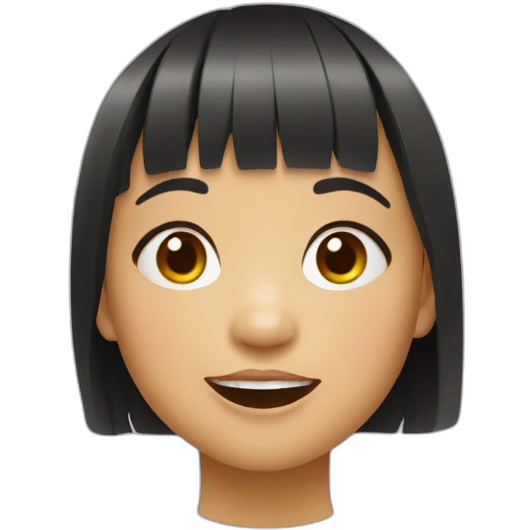 Filipino child girl with short hair fringe slim lost on front tooth ...