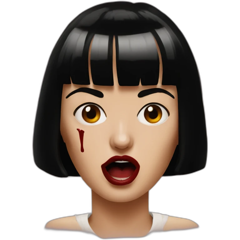 mia wallace bloody nose pulp fiction emoji | AI Emoji Generator