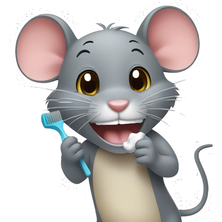 mouse brushing teeth emoji | AI Emoji Generator