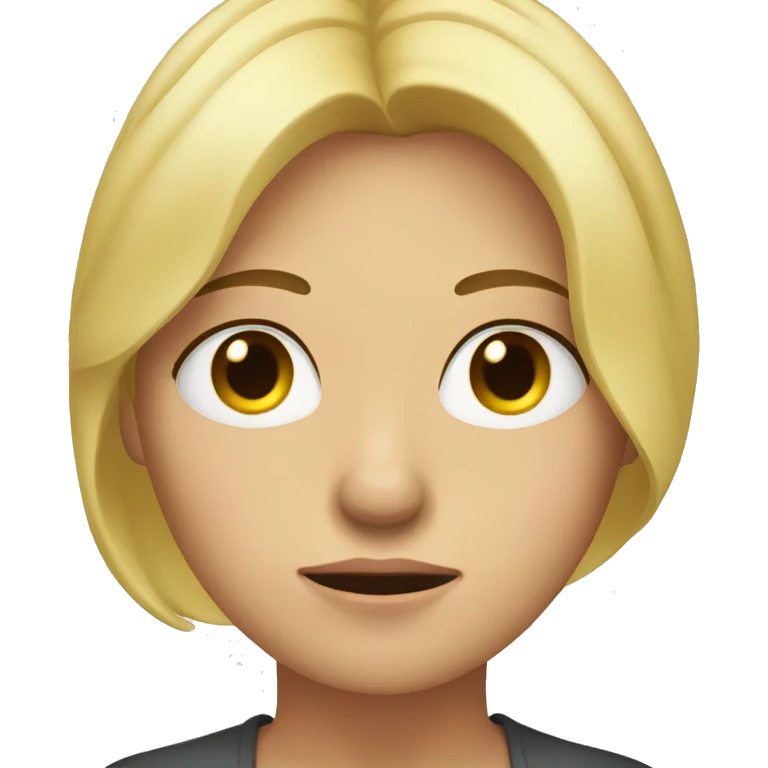 A blonde woman who places her hand on her forehead because she is ...