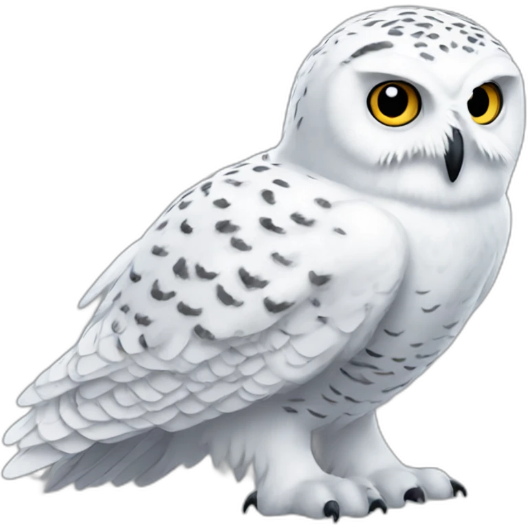Snowy owl full body emoji | AI Emoji Generator