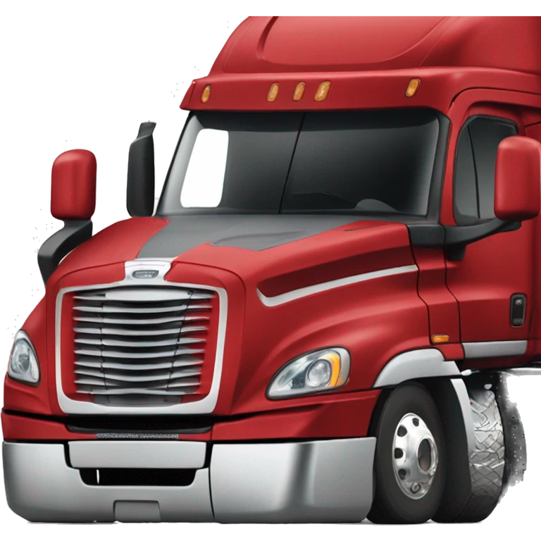 red freightliner cascadia semi-truck that needs to go to service repair ...