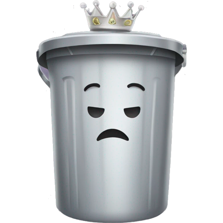 trash can with a crown on the lid emoji | AI Emoji Generator