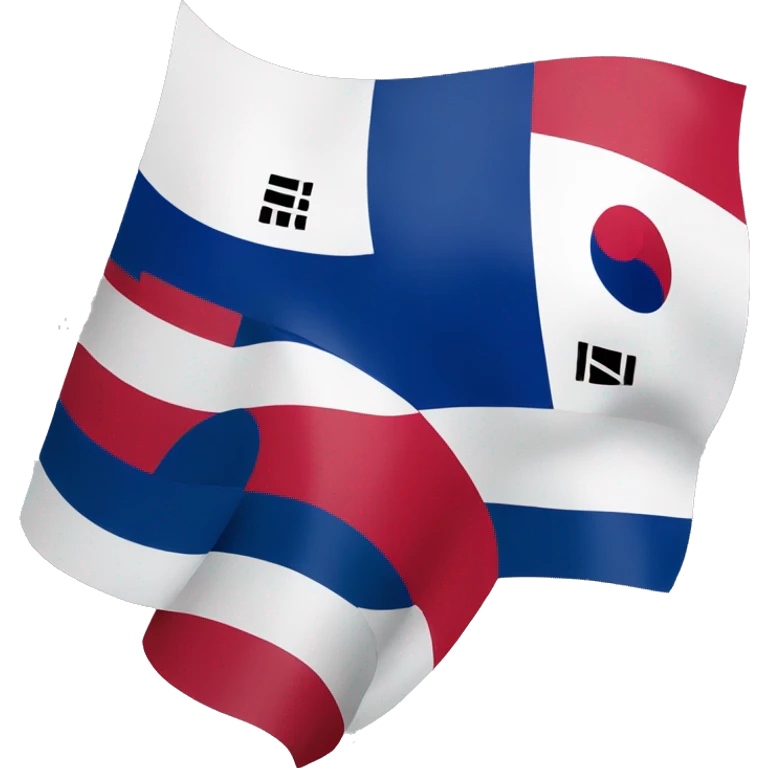 Korean and Dominican Republic flag emoji | AI Emoji Generator
