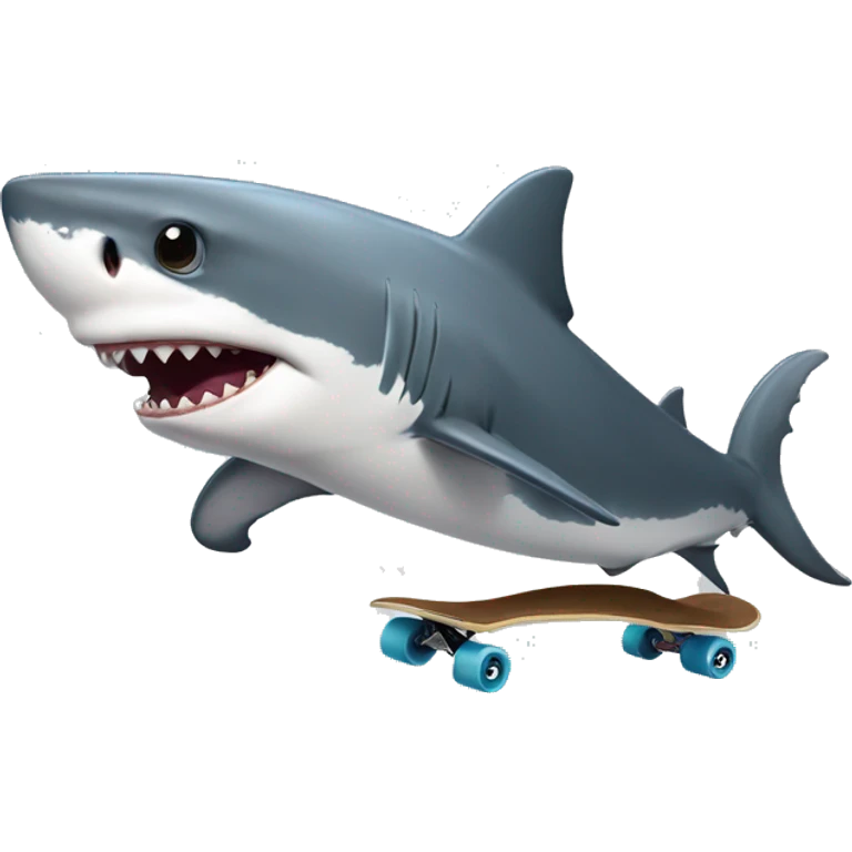 Shark skating with tony hawk emoji | AI Emoji Generator