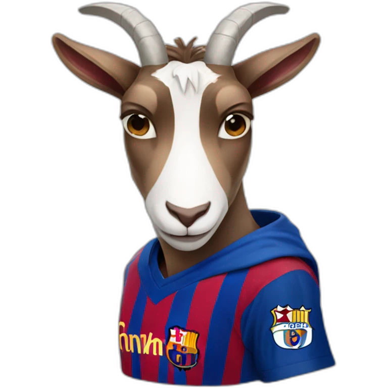 Goat with Lionel Messi jersey emoji | AI Emoji Generator