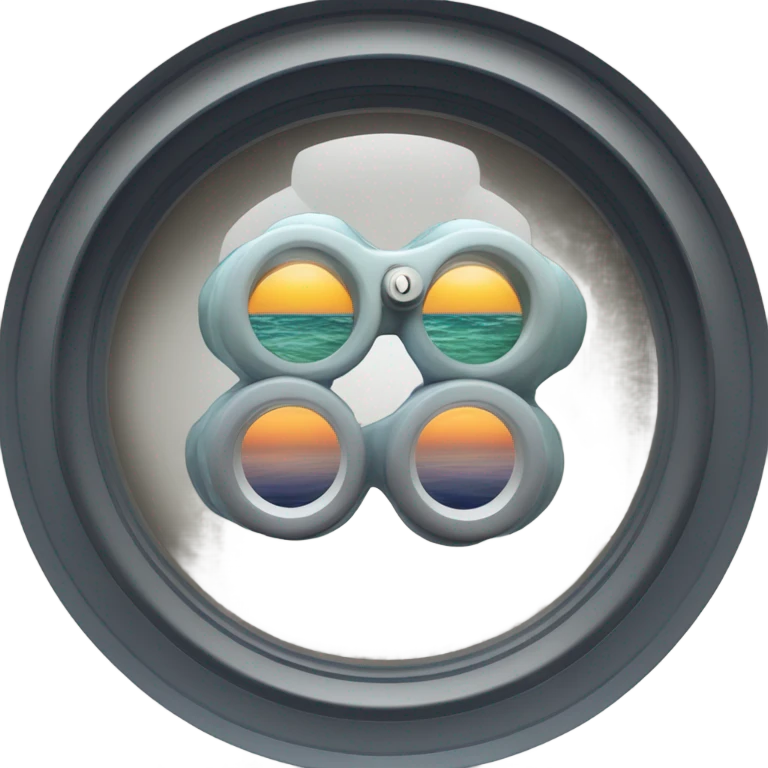 the ocean shown through two binocular lens emoji | AI Emoji Generator