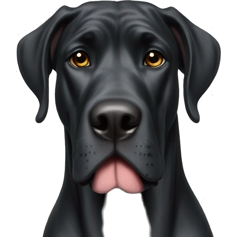 Black Great Dane head emoji | AI Emoji Generator