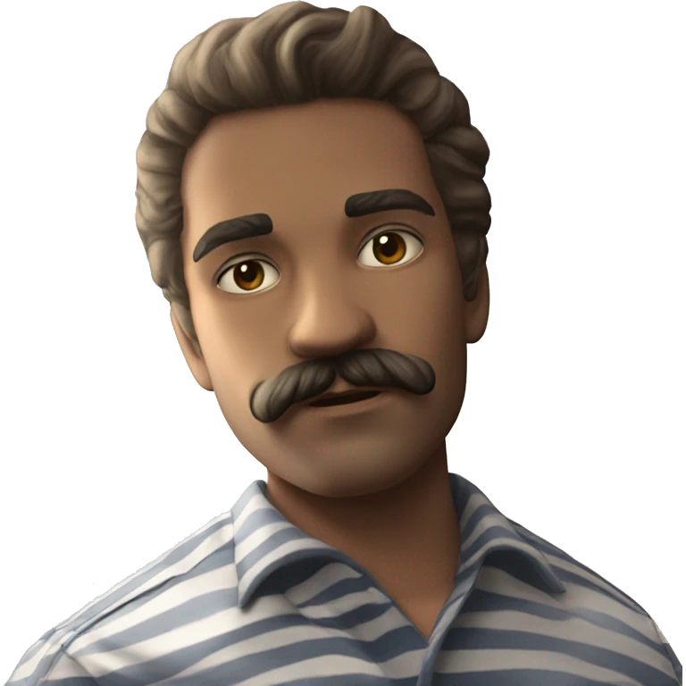 striped shirt manly portrait emoji | AI Emoji Generator