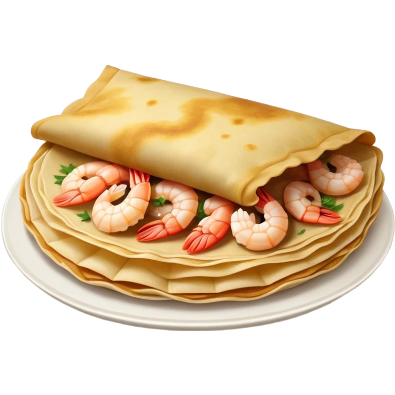 Bánh Xèo Cinematic Realistic Bánh Xèo Dish Emoji, depicted as a crispy ...