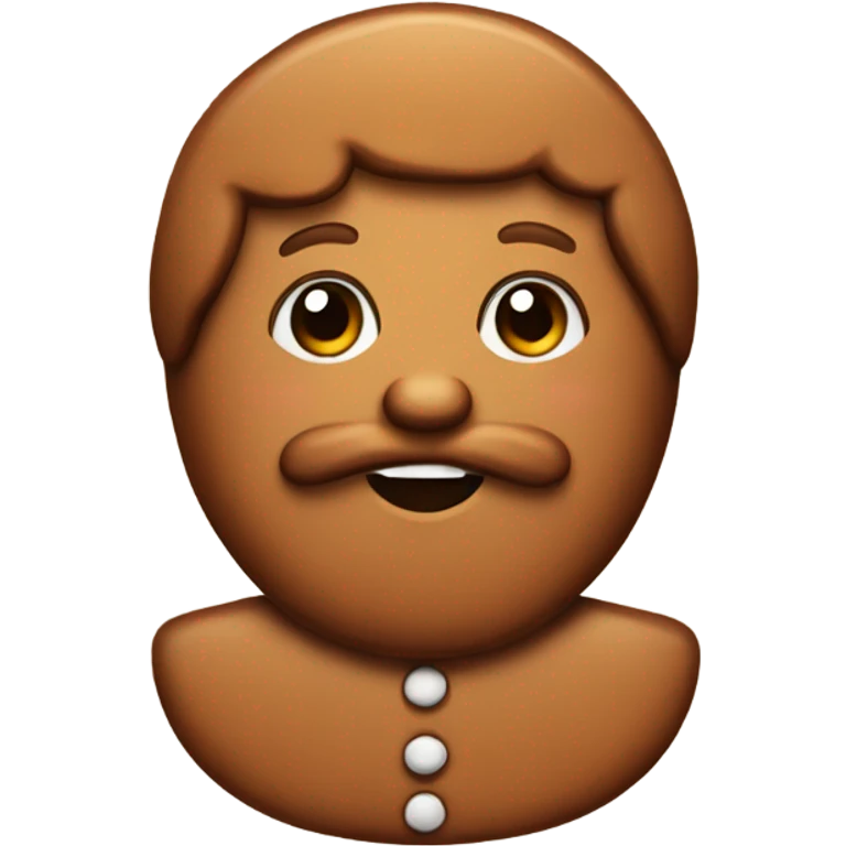 Gingerbread man with a beard emoji | AI Emoji Generator