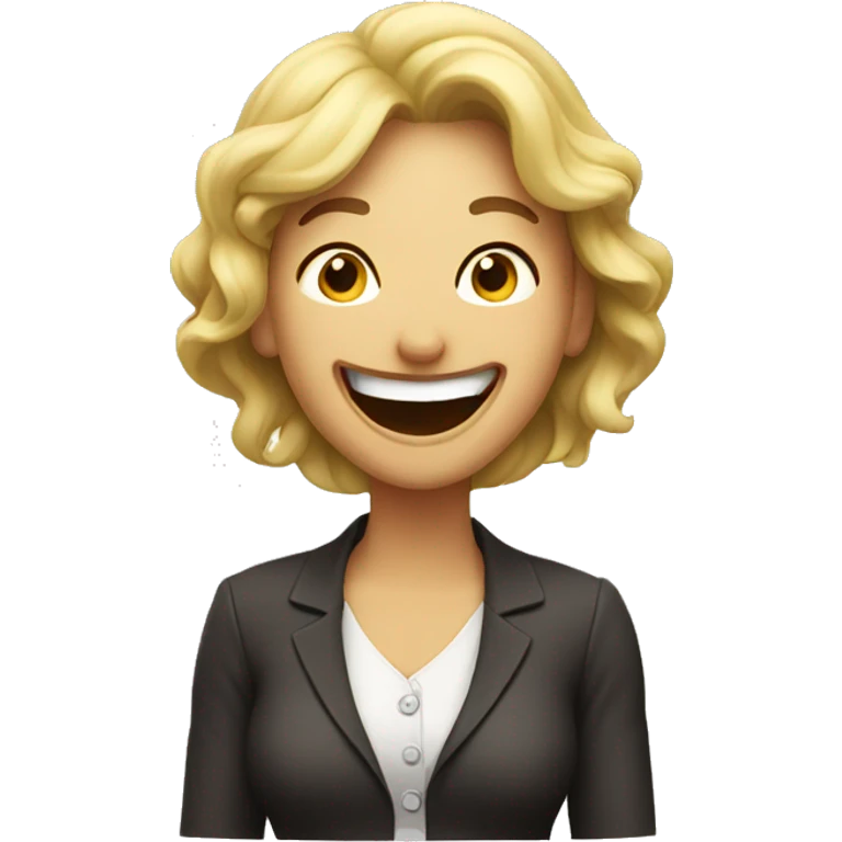 lady laughing hard emoji | AI Emoji Generator
