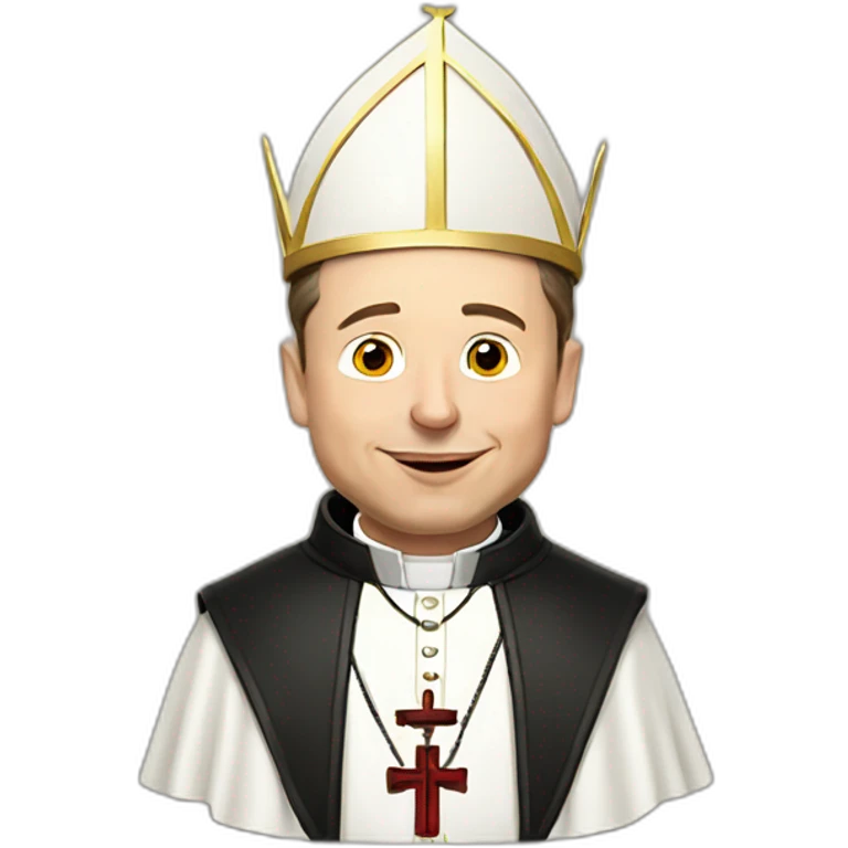 Elon Musk as the pope emoji | AI Emoji Generator
