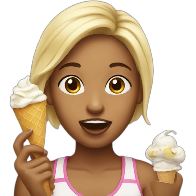 girl eat ice cream emoji | AI Emoji Generator