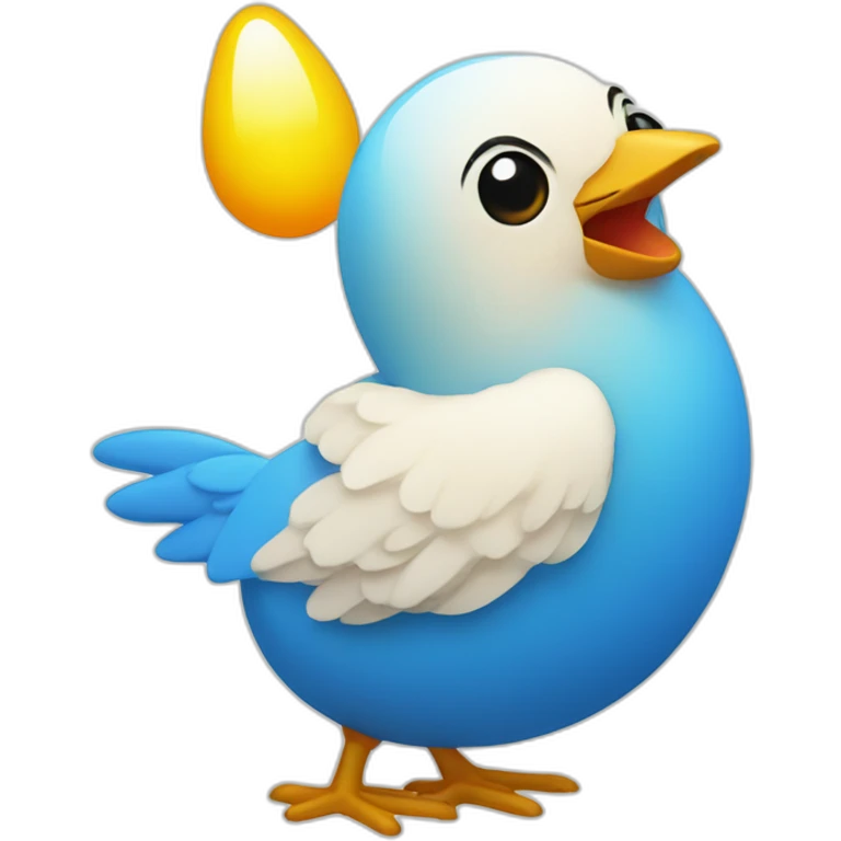 Pollito azul saliendo del huevo emoji | AI Emoji Generator