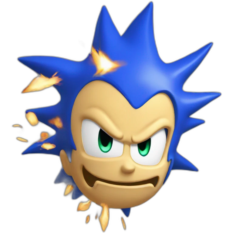 exploding head sonic emoji | AI Emoji Generator